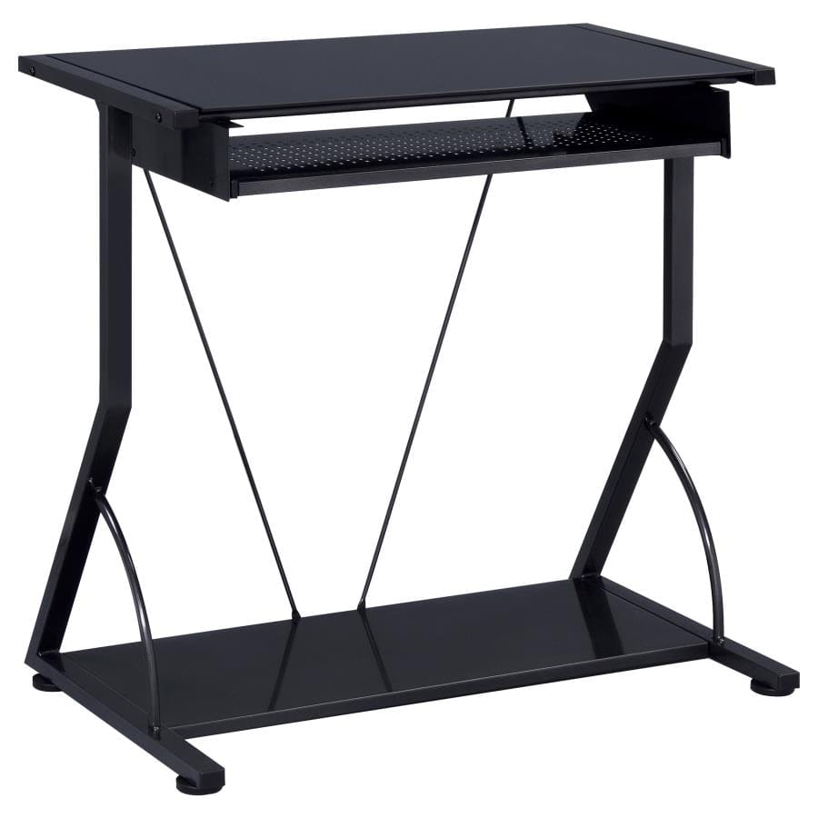 Alastair Computer Desk with Keyboard Tray Black – XOOM FURNITURE